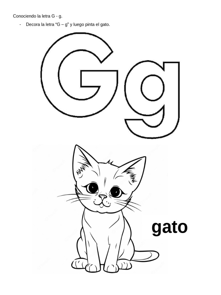 Conociendo La Letra G | PDF