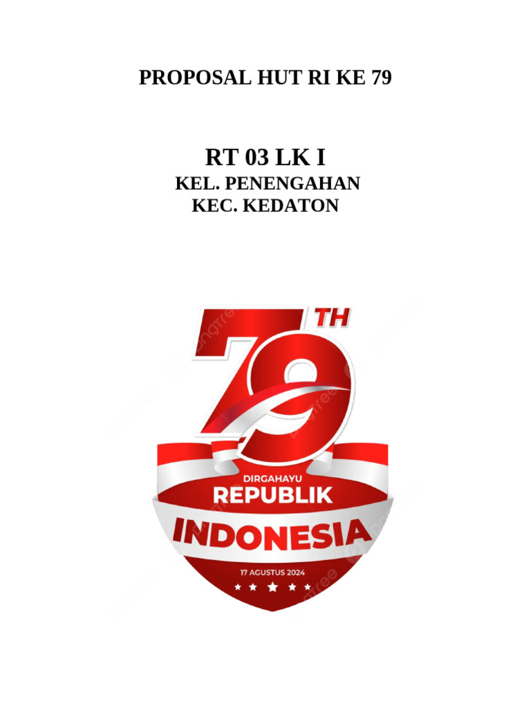 Proposal Hut Ri Ke 79 | PDF