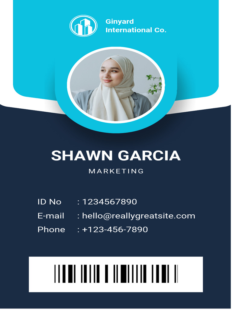Navy Blue Marketing ID Card | PDF | Business