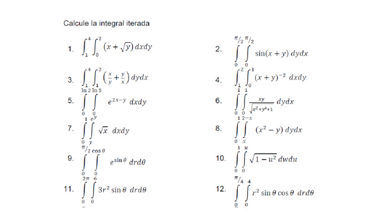 Integral Iterada (1) 2 | PDF