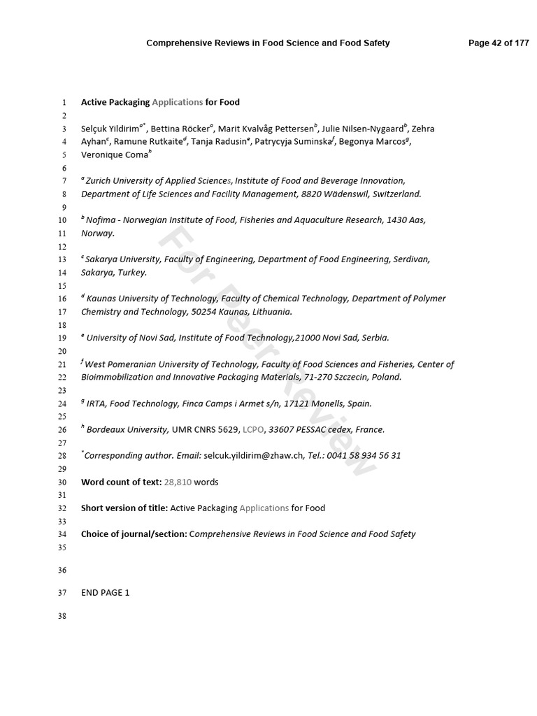 Proof+revised+manuscript CRFSFS+ | PDF | Food Science | Food Industry