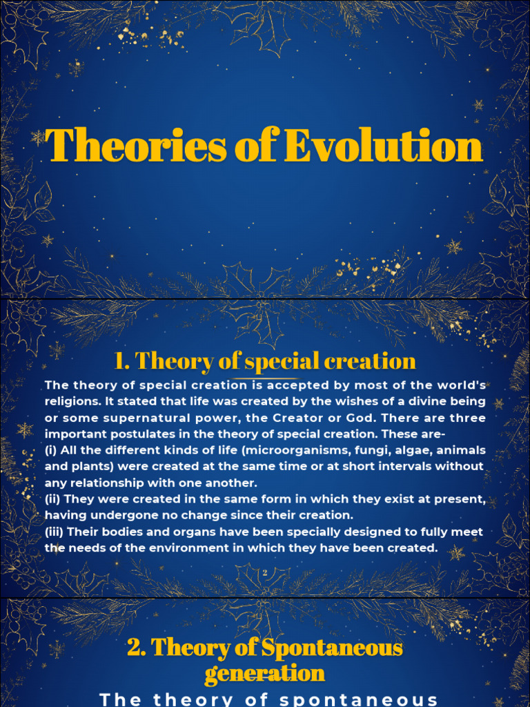 Theories Of Evolution