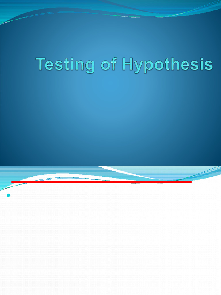 Hypothesis Testing Z test 1 1 PDF