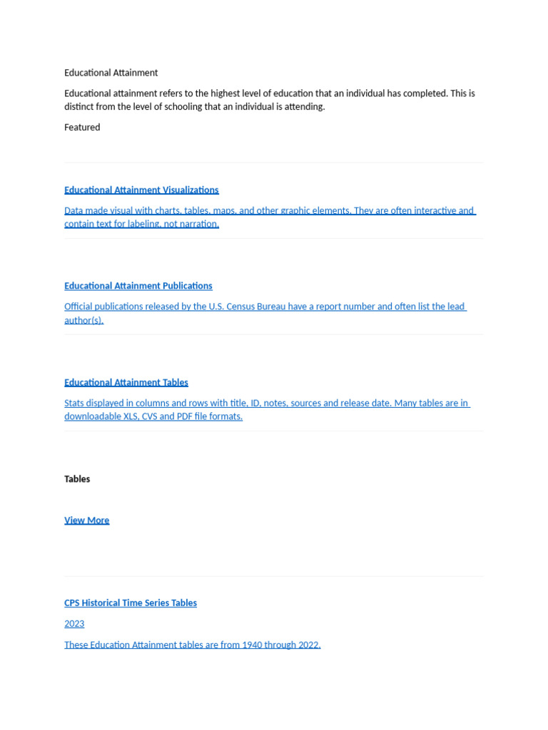 Educational Attainment | PDF