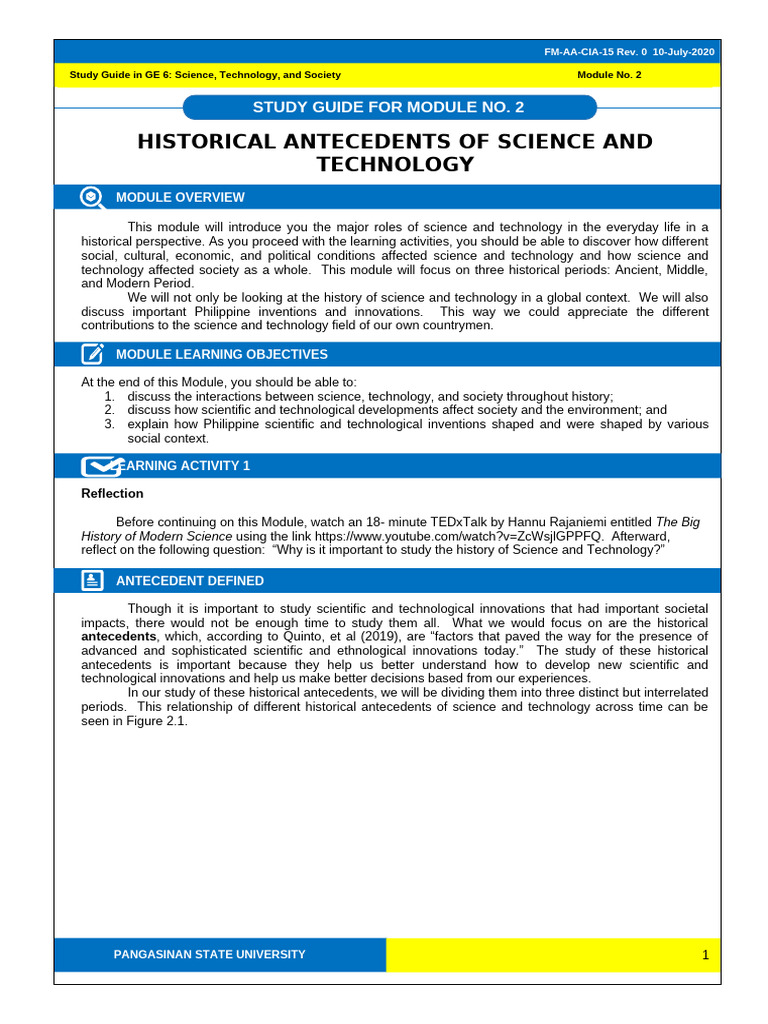 Sts Study Guide 2 | PDF