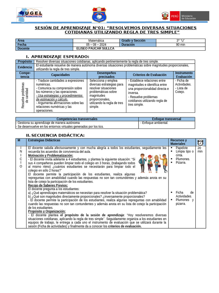 3°-Sesion 1-Ua5 - 2024 | PDF