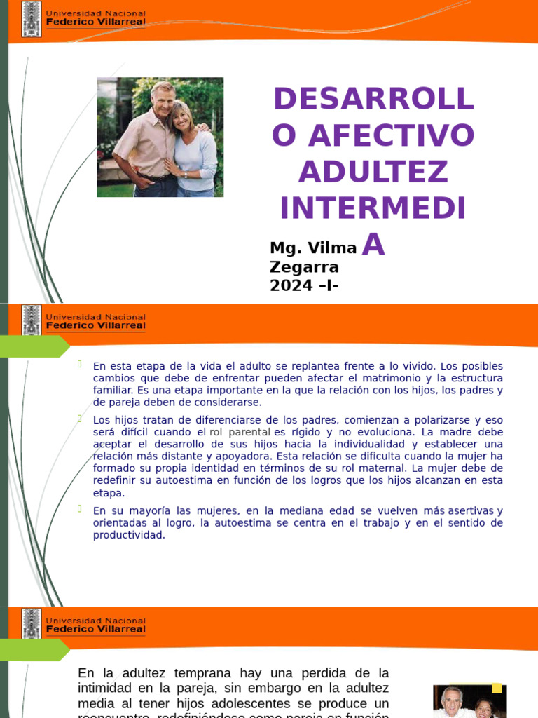 Desarrollo Afectivo en La Adultez Intermedia | PDF | Adultos | Crecimiento personal y profesional