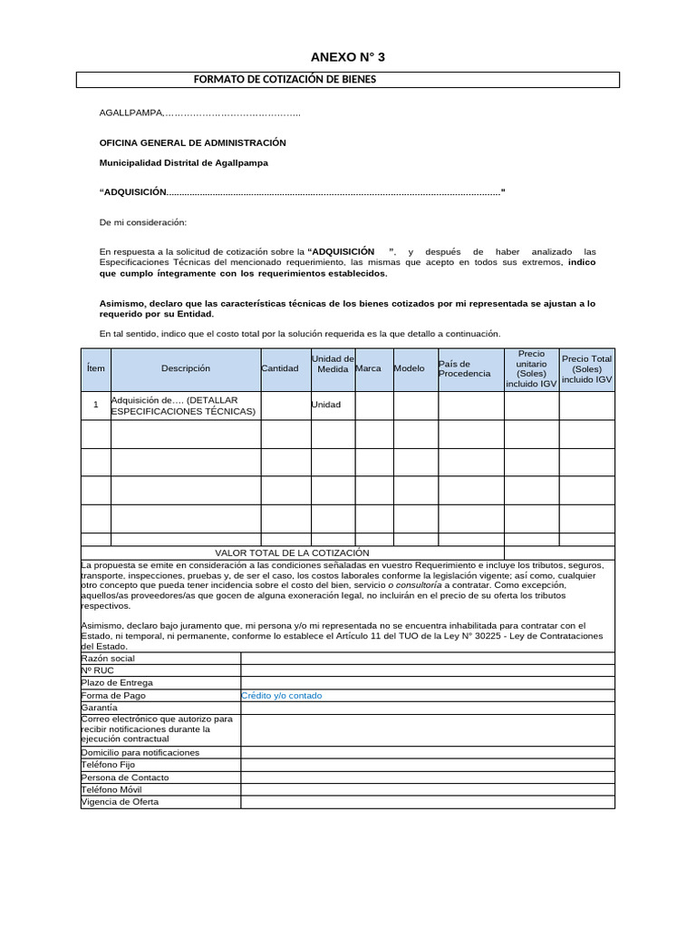 Anexo N 3 Bienes | PDF
