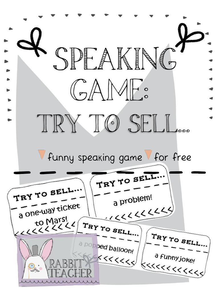 Try To Sell (Speaking Game) | PDF