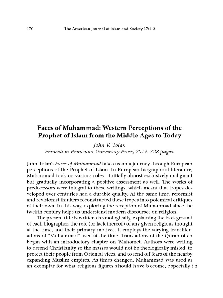 Ojsadmin, Book Review of Faces of Muhammad by Moiz Mohammed | PDF