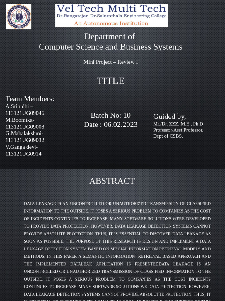 Data Leakage Detection | PDF
