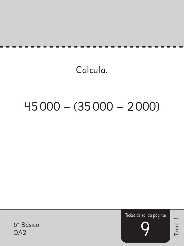 Tickets Salida 6to - T1 - Separados | PDF