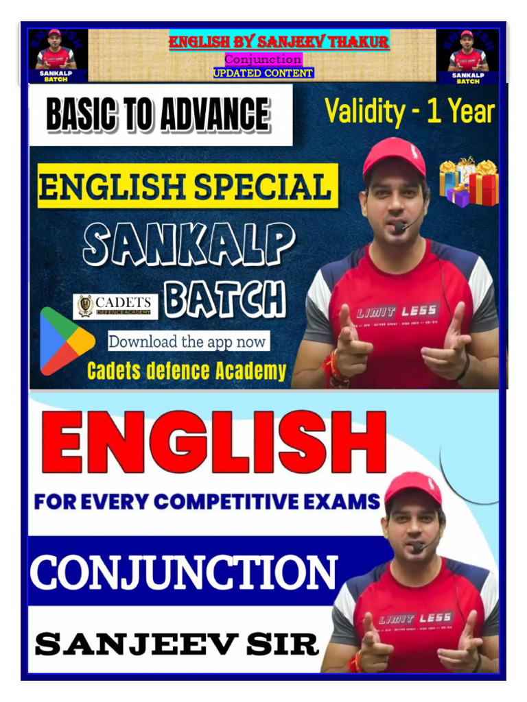 608 Grammar Notes English Classes CONJUNCTION UPDATE FINAL W | PDF