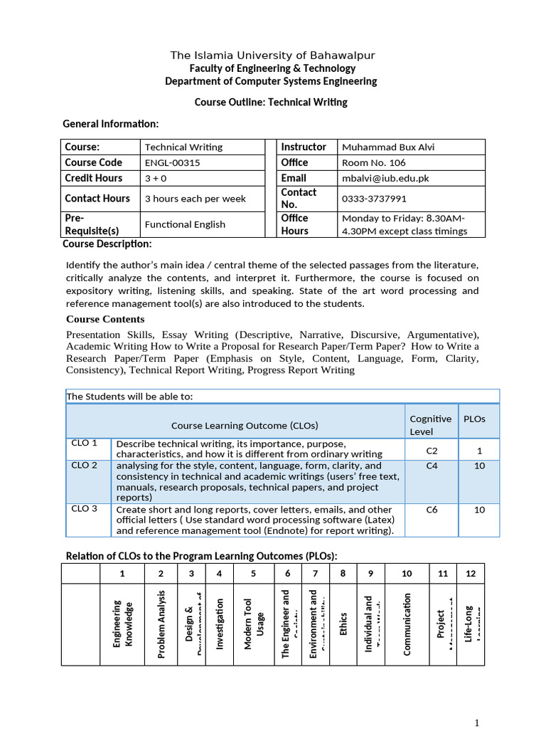 Course Outline TW Mbalvi | PDF | Writing | Human Communication