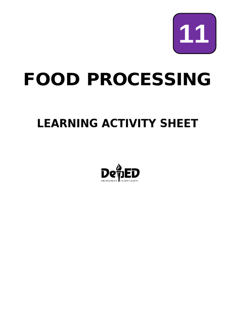 524715780-SHS-Grade-11-TVL-Food-Processing | PDF