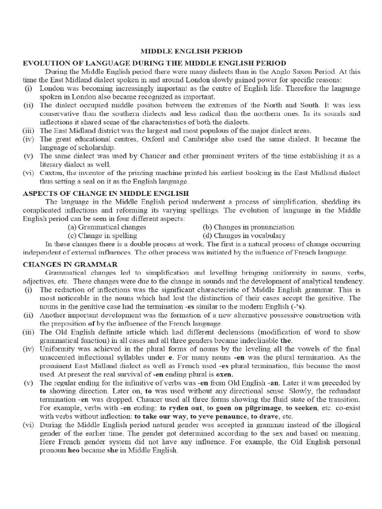Middle English PDF | PDF
