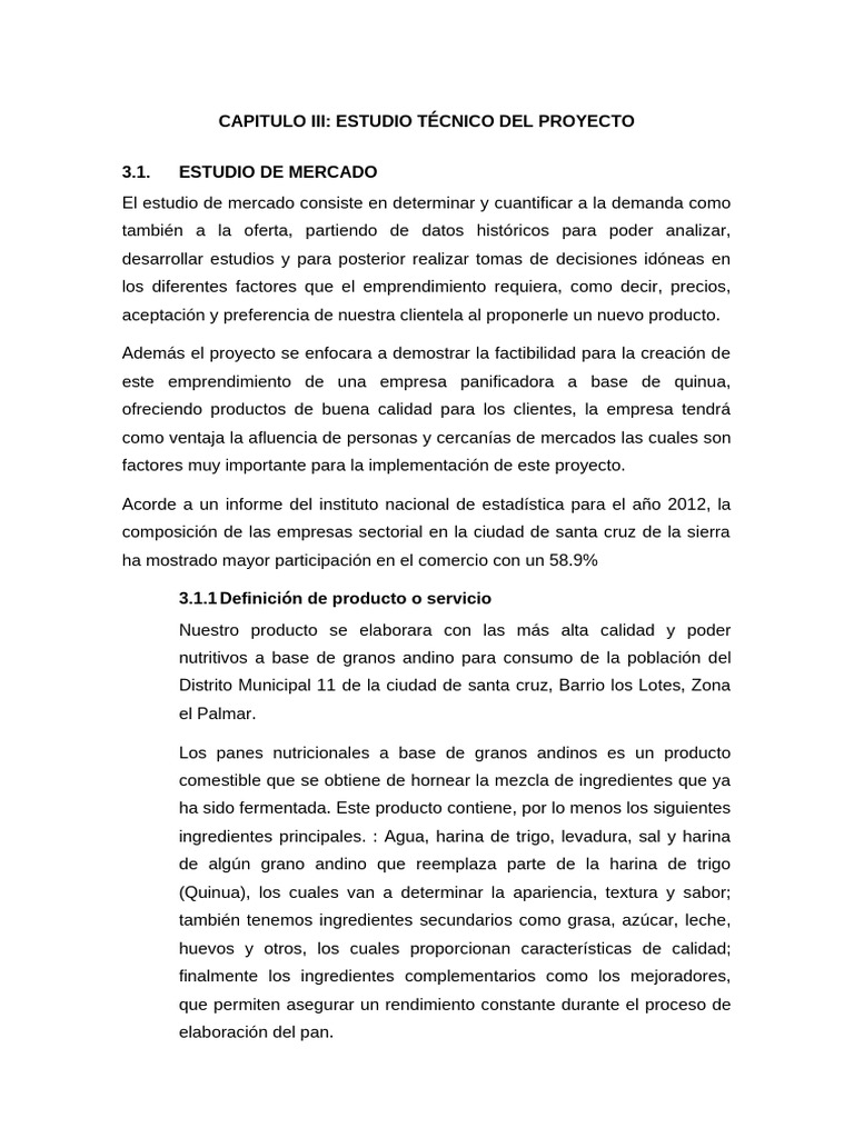 Proyecto Cap. Iii | PDF