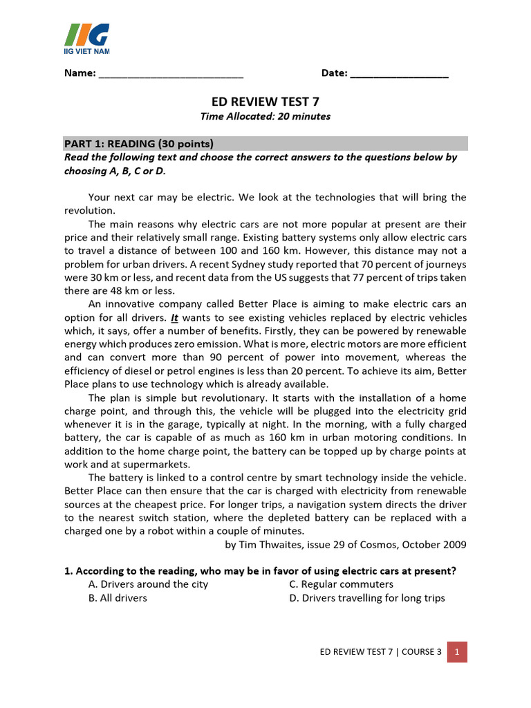 7_ED Review Test 7 | PDF