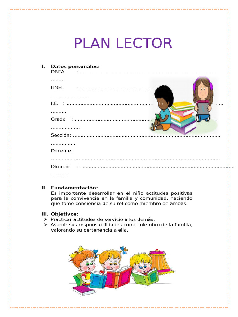 Plan Lector 4° Grado Agosto | PDF