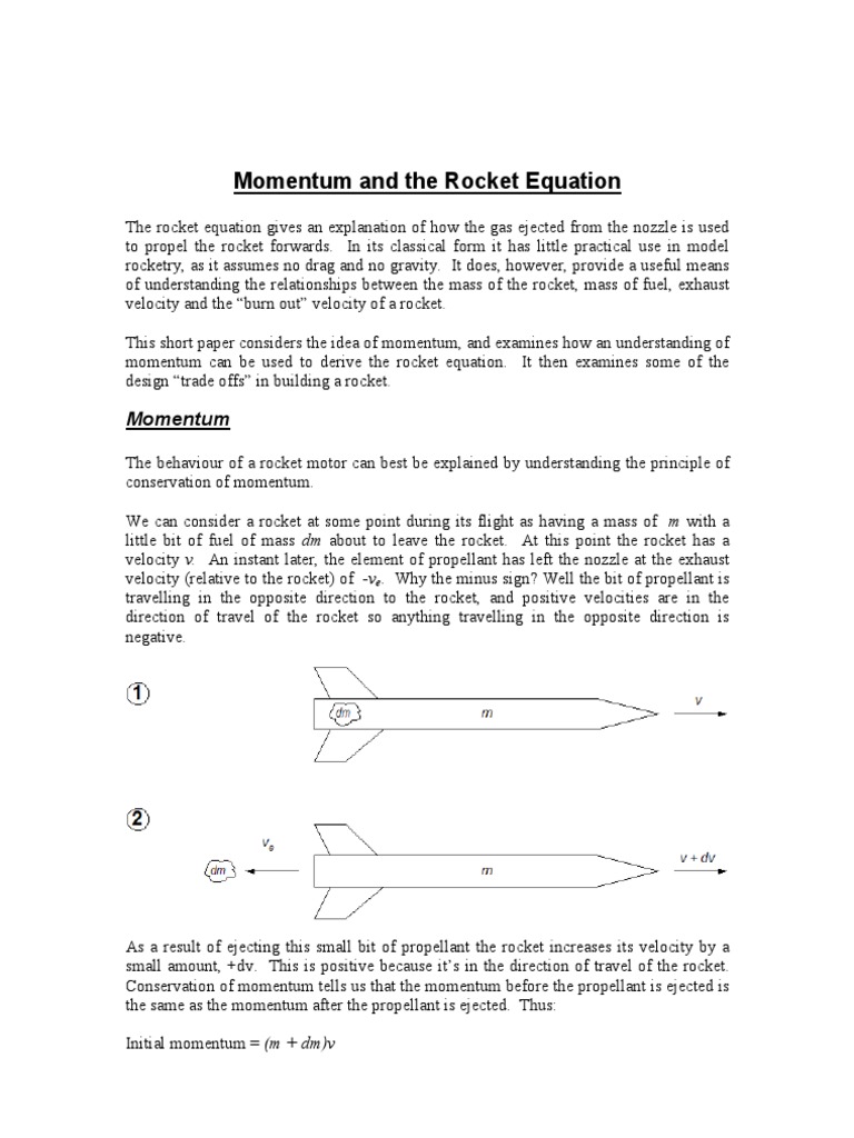 Rocket Equation | PDF | Rocket | Momentum