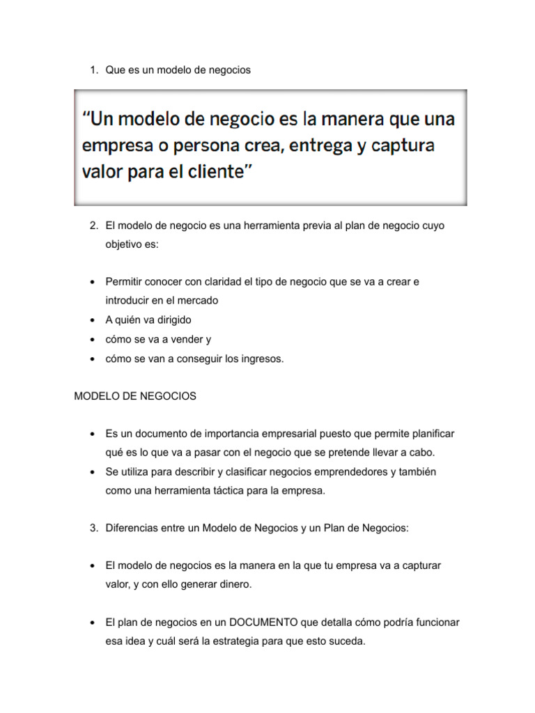 Guia de Modelos de Negocio | PDF