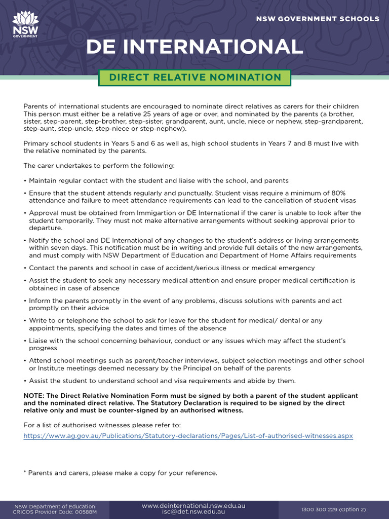 Direct Relative Nomination Form | PDF