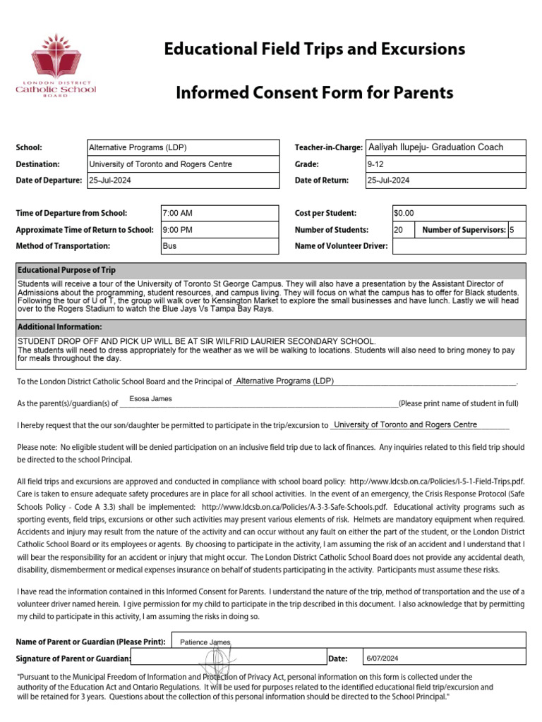 LDCSB - FieldTrip - Alternative Programs (LDP) - University of Toronto ...