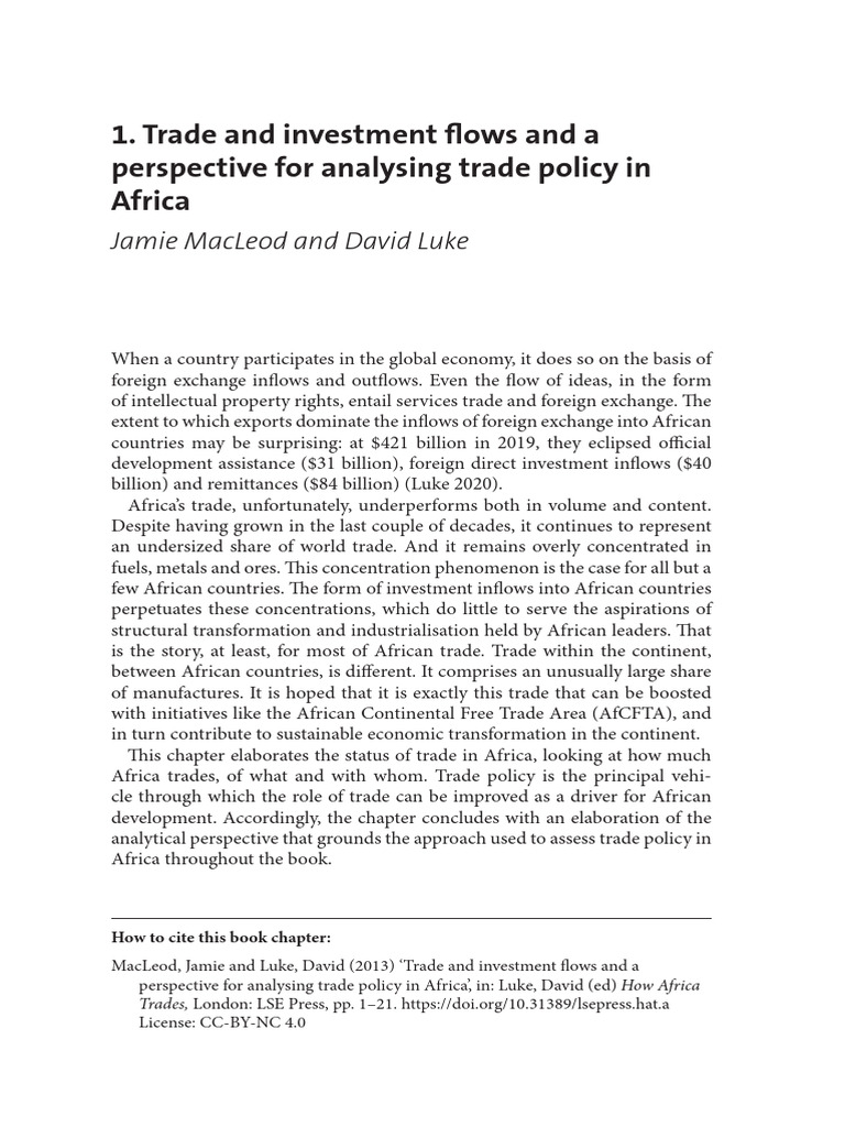 African Trade Policy Analysis | PDF | Africa | Finance & Money Management