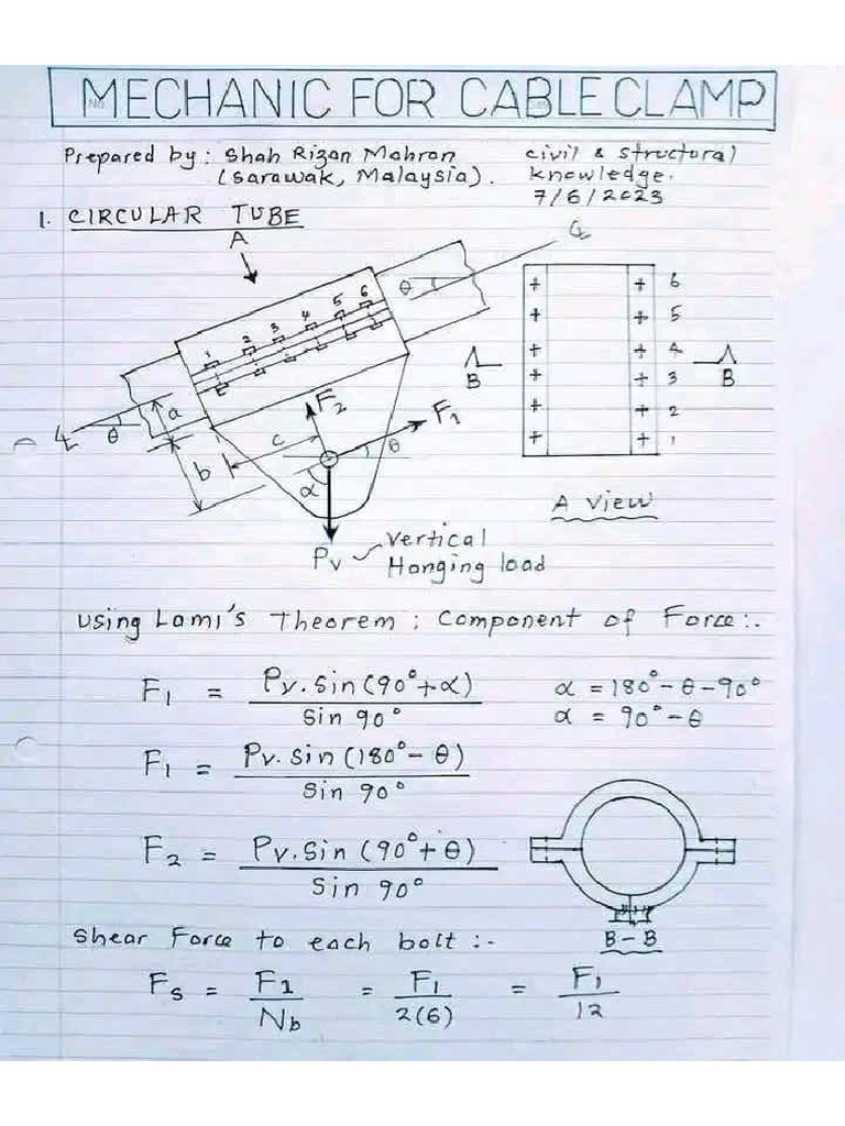 Mechanic For Cable Clamp | PDF
