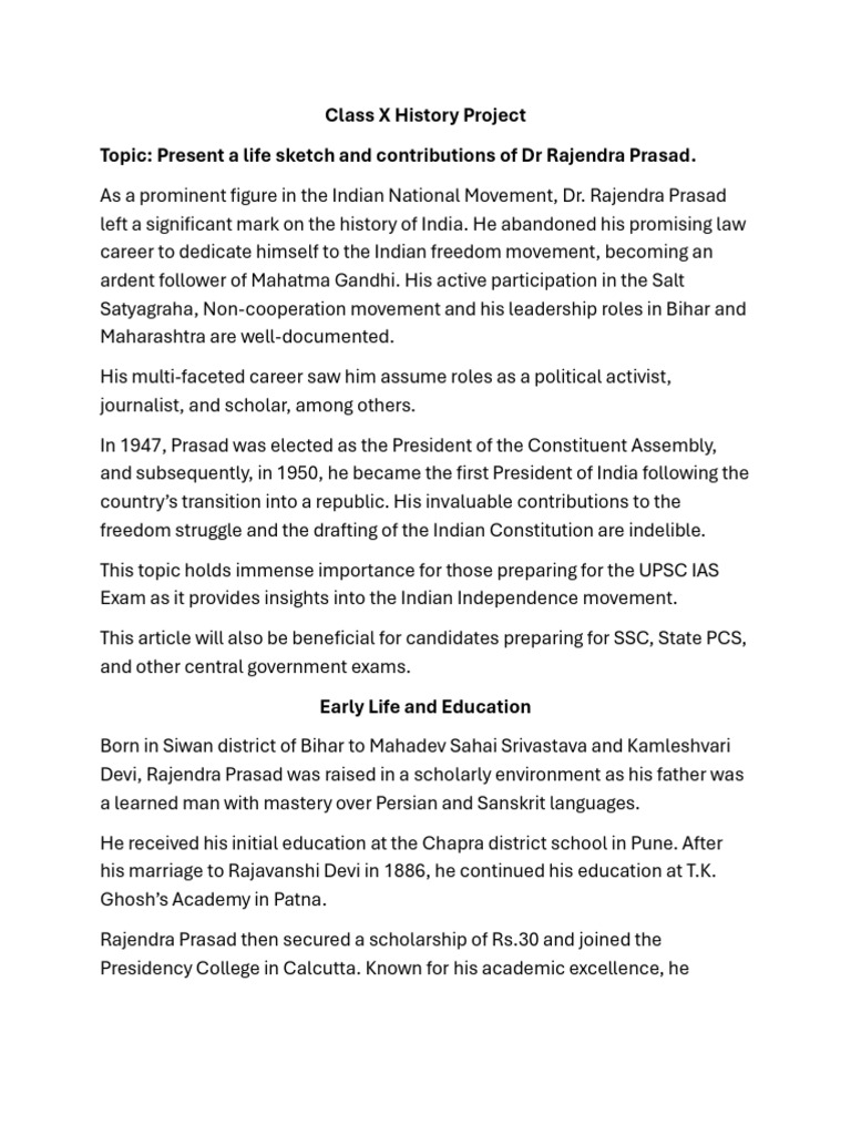 Class X History Project 2024-25 | PDF