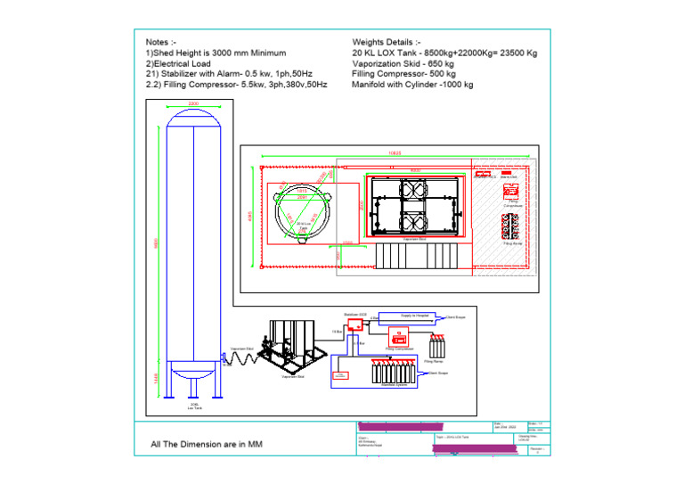 20 KL LOX Tank System for Hospital | PDF | Gases