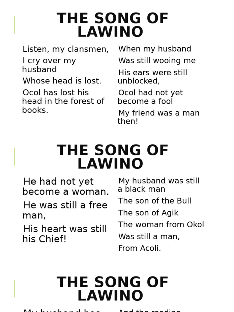 The Song of Lawino | PDF