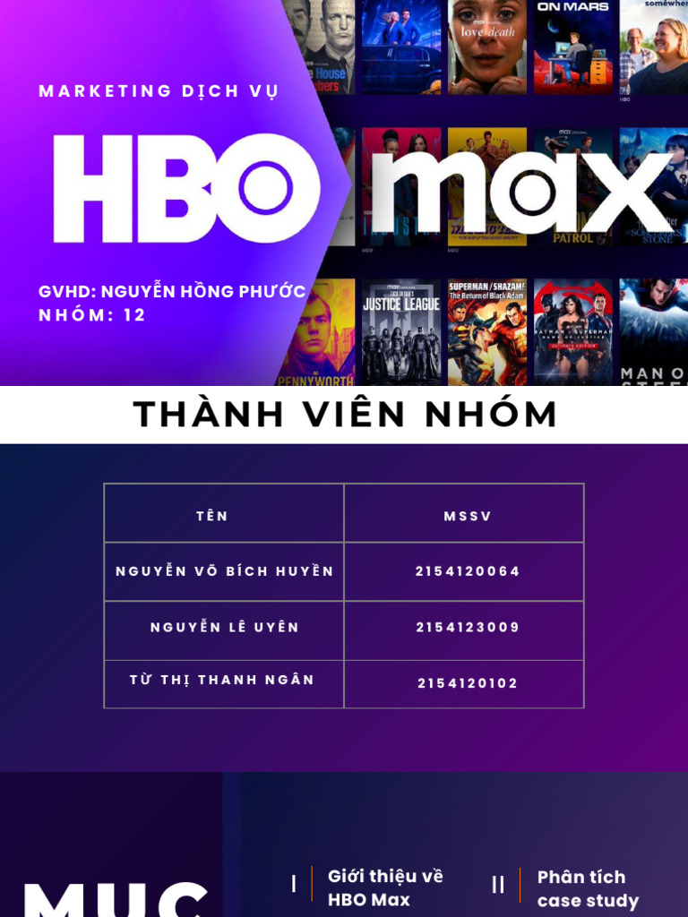 HBO MAX - NHOM 12 | PDF
