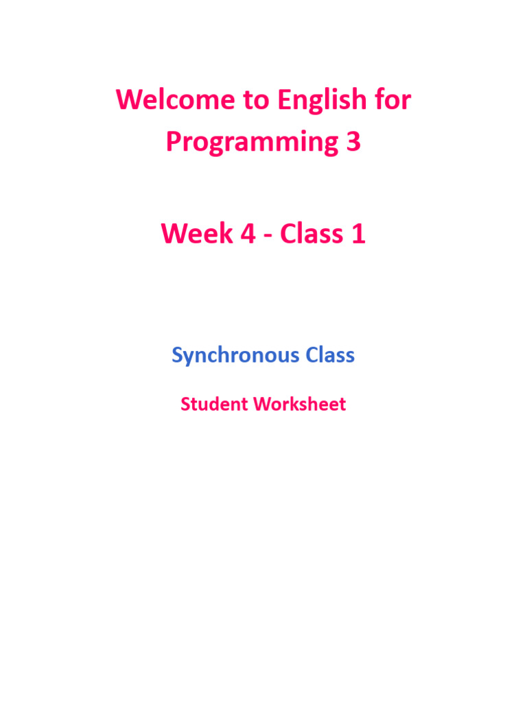 W4 - SS - C1 - Student Worksheet | PDF | Linguistics | Language Arts & Discipline