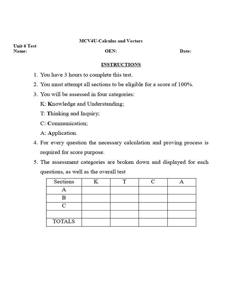 Unit 6 Test | PDF