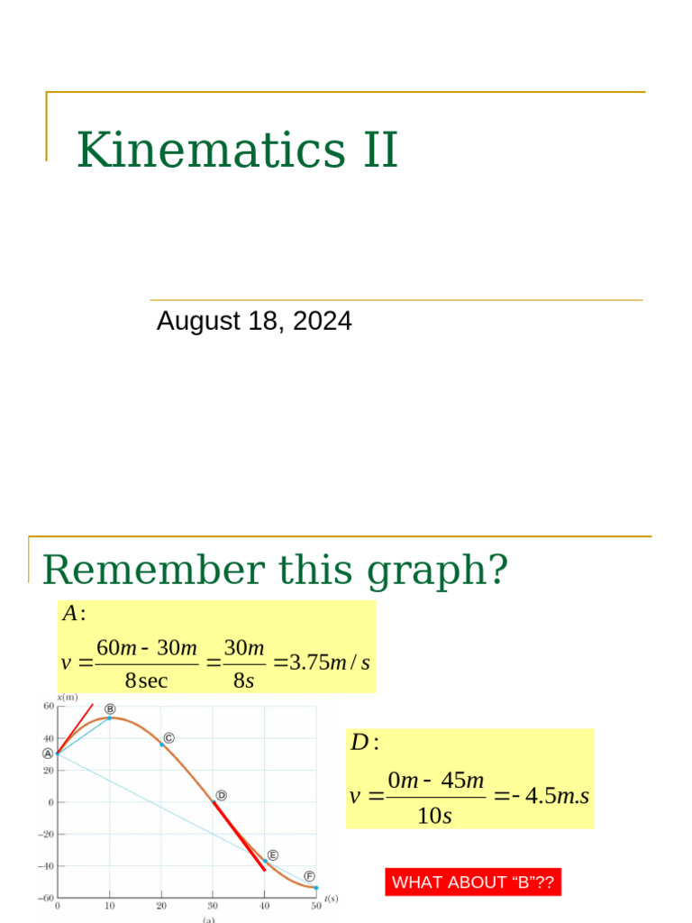 Set 2 - Kinematics II | PDF