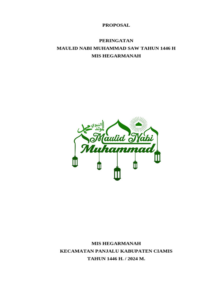 PROPOSAL Muludan 2024 | PDF
