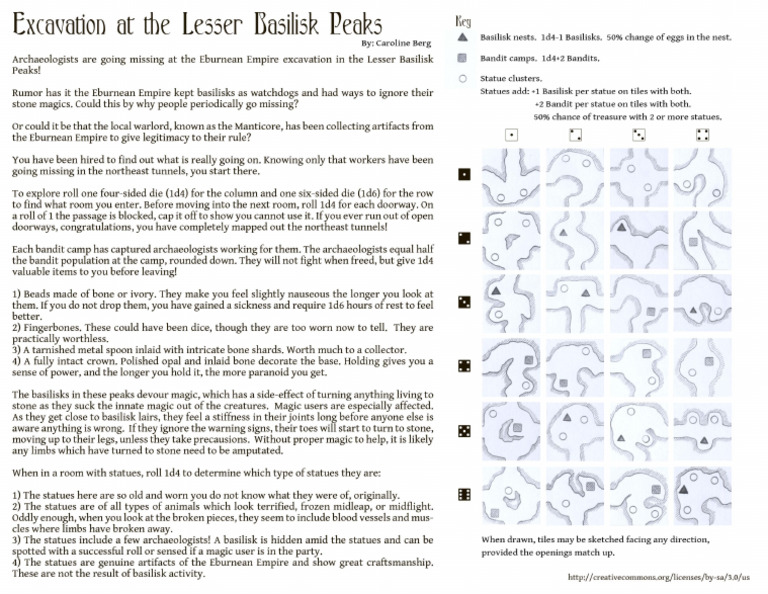 E53 - Caroline Berg - Excavaion at The Lesser Basilisk Peaks | PDF
