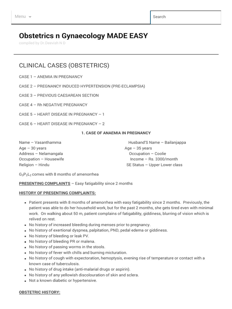 Obs Case Presentation | PDF