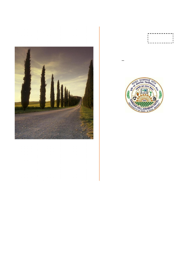 Master Table UG B.sc. (Hons.) Agriculture | PDF