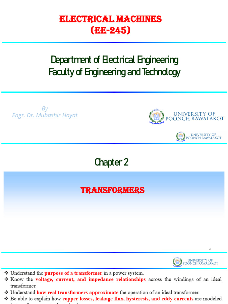Chapter 2 Transformers-1 | PDF