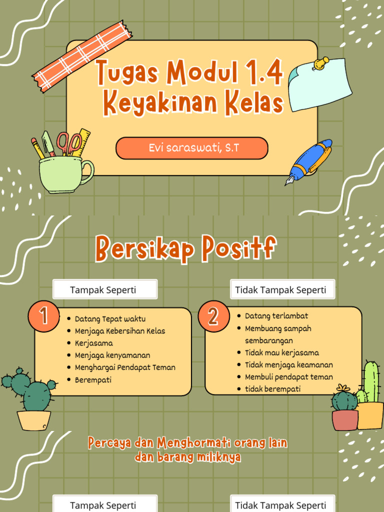 Keyakinan Kelas Evi Tugas Modu 1.4 | PDF