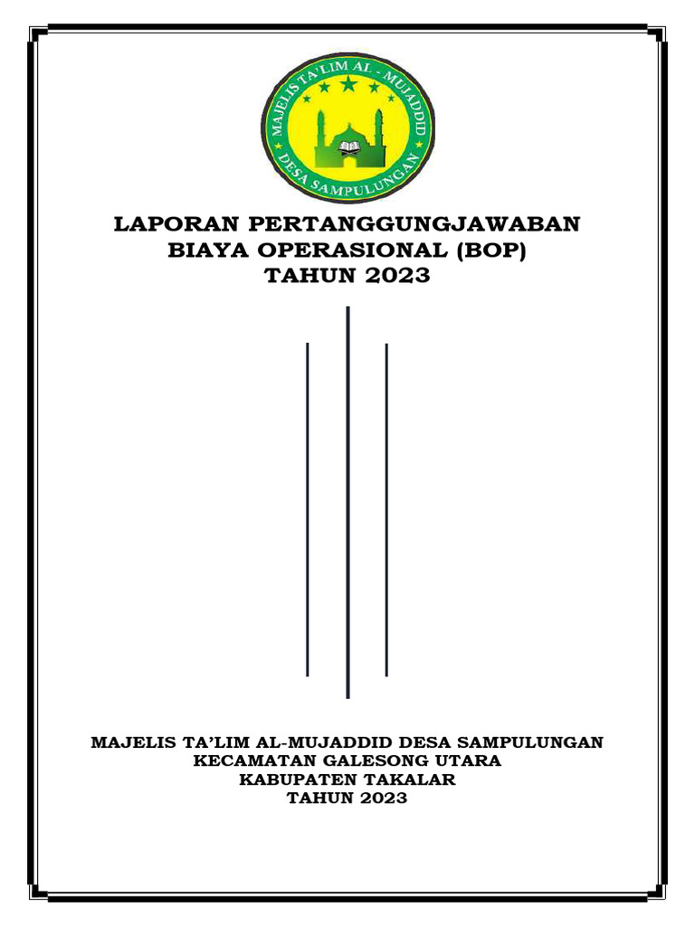 Laporan Pertanggungjawaban Bop 2023 | PDF