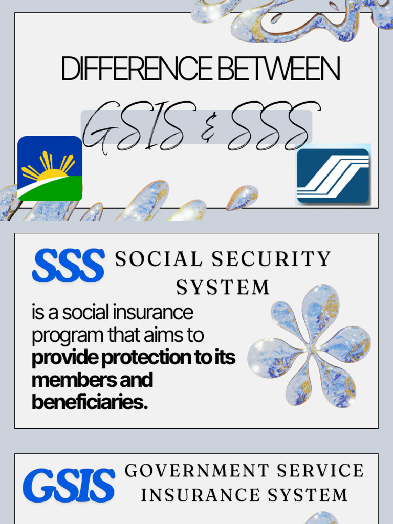 GSIS vs SSS: Key Differences Explained | PDF | Employment | Justice