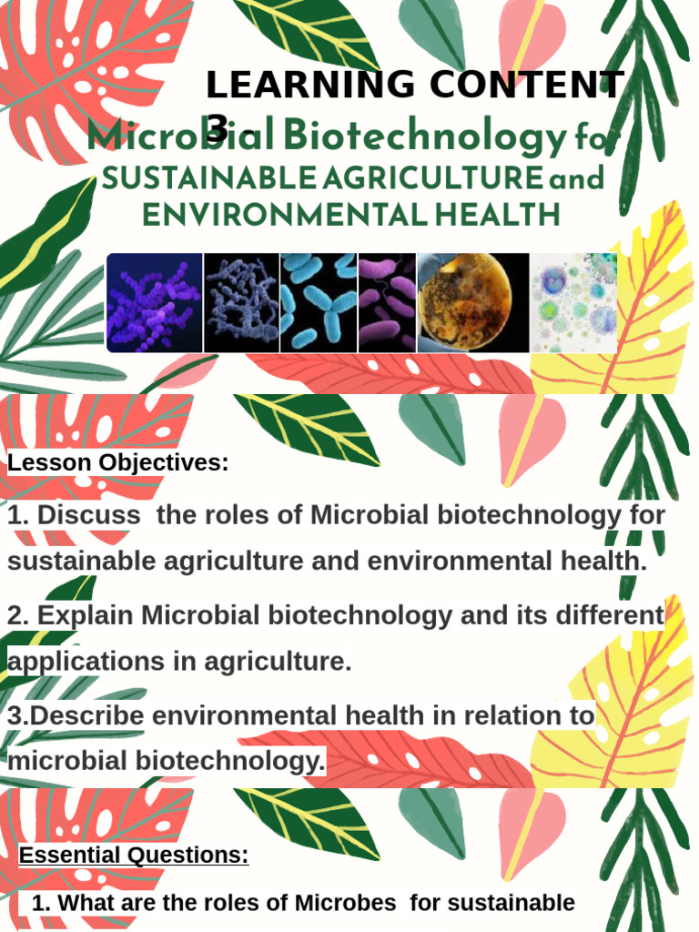 Role of Microbial Biotech For Sustainable Agriculture and Environmental ...