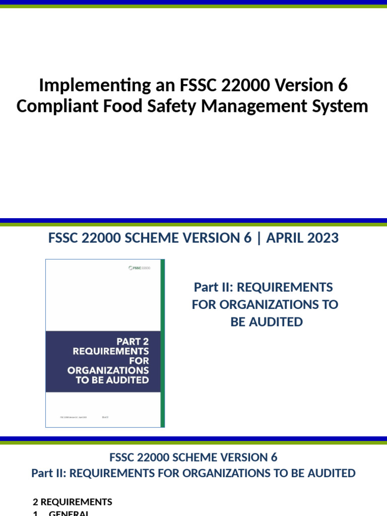 ISO 9001 and VERSION-6-FSSC-22000 | PDF