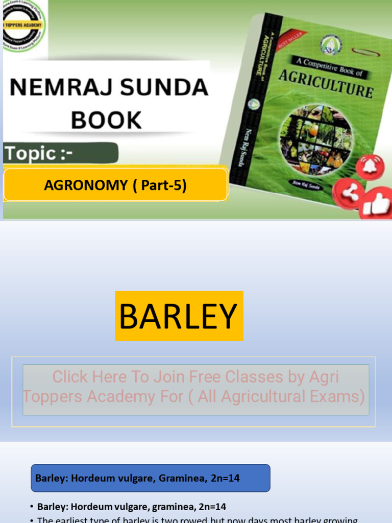 Agronomy Part 5 | PDF