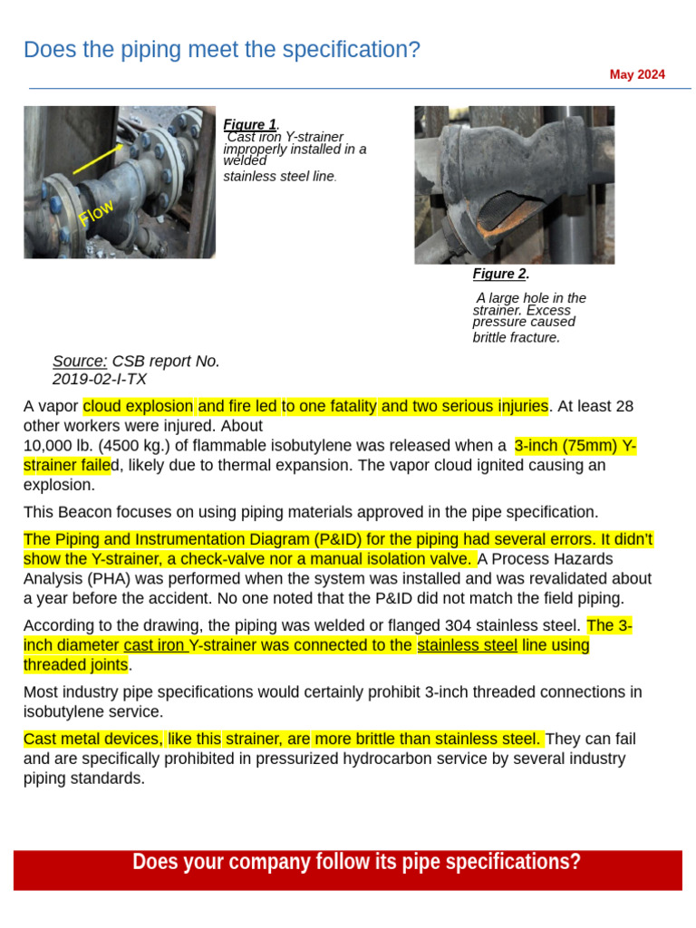 Piping Specification & P&ID Verification | PDF