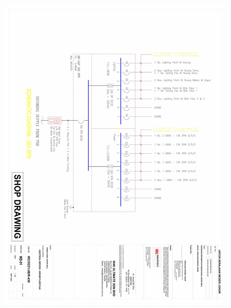 NEW SHOP DRWING SINGLE LINE (1) - Page-0001 | PDF