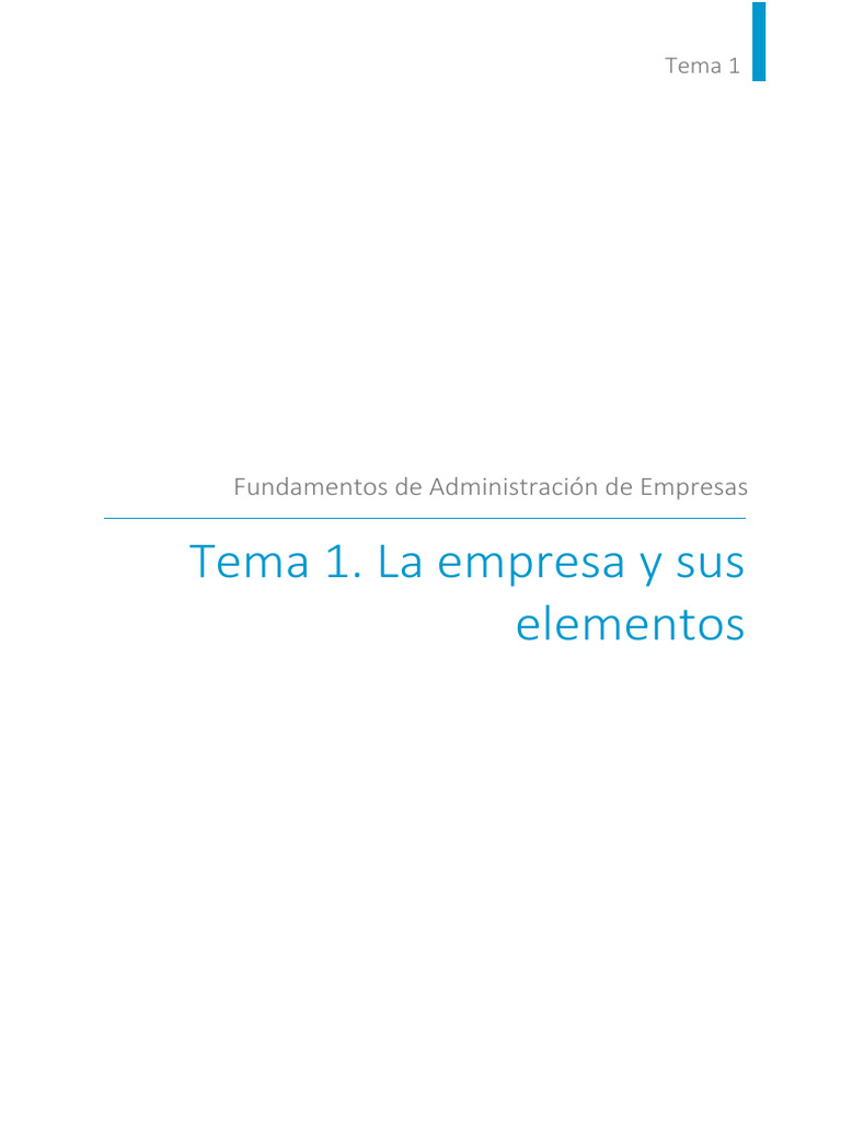 TEMA 1 LA EMPRESA Y SUS ELEMENTOS | PDF